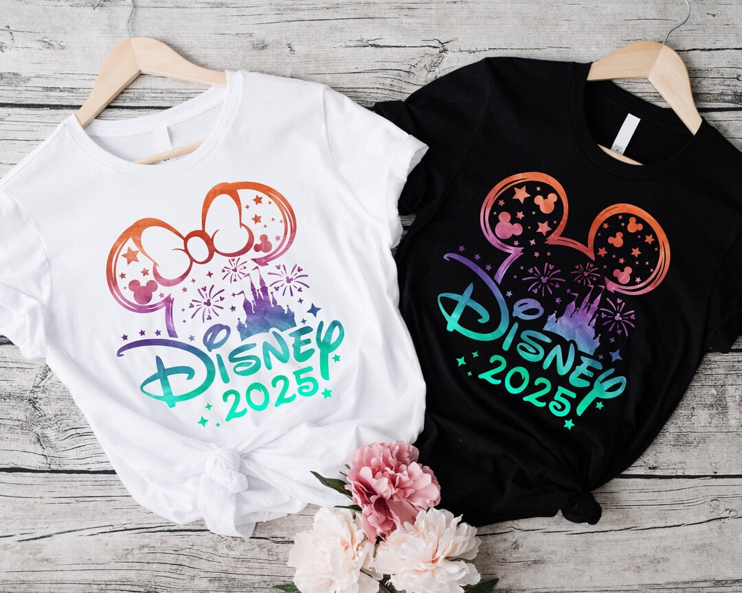 Colorful Disney 2025 Shirts,disney Family Shirt,disney Birthday Tee ...