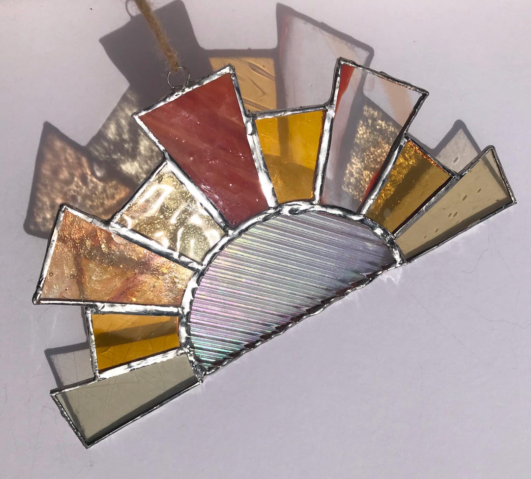 Sunshine Stained Glass Template | Sun PDF Pattern (beginner) - Etsy