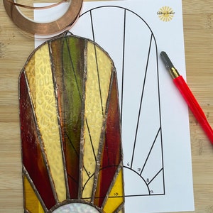 Sun Rays Stained Glass Template | Sun Stained Glass Pattern | Sun ...