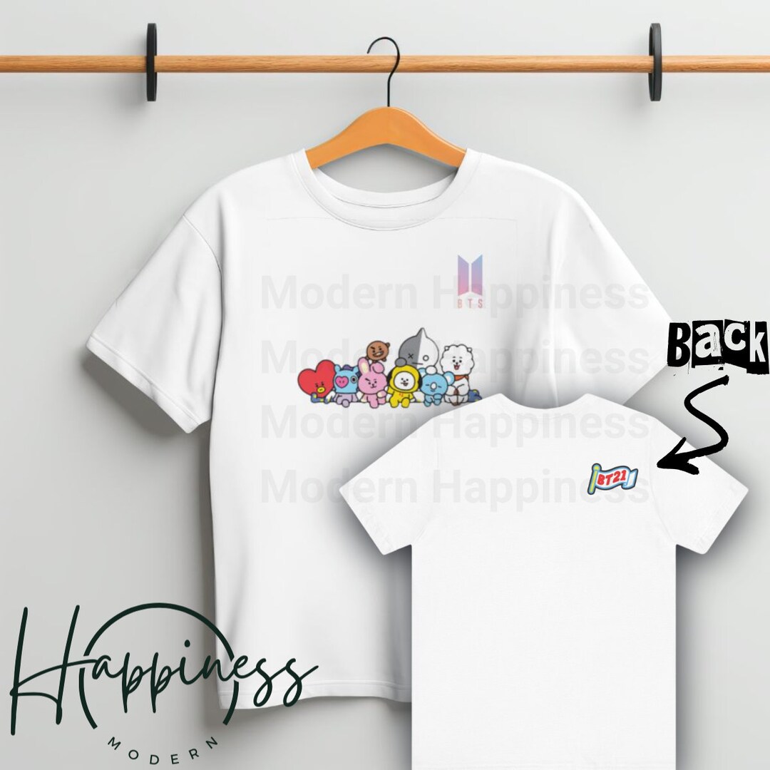 BT21 Characters Shirts, Korean-pop Shirts, BTS Symbol, Kpop Shirt, Bts ...