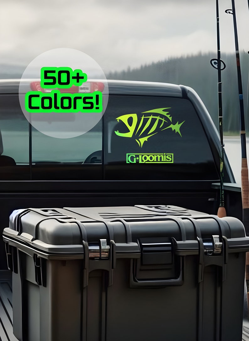 Angry Bone Fish Vinyl Sticker Fly Fishing G-loomis Fish Logo Decal Rods ...