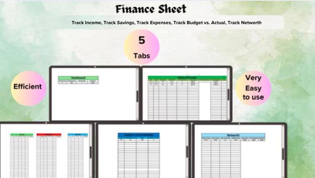 All-in-one-finance Sheet - Etsy