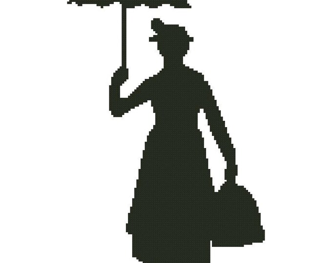 MARY POPPINS CROSS STITCH PATTERN - PDF FORMAT - Etsy