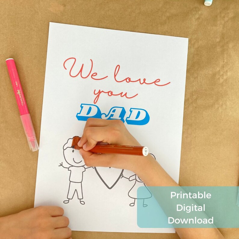 Dad Appreciation Printable Dad Coloring Page Dad Gift Thank You Dad ...