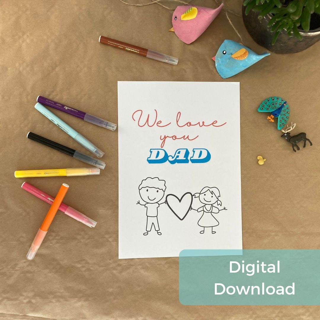 Dad Appreciation Printable | Dad Coloring Page | Dad Gift | Thank You ...