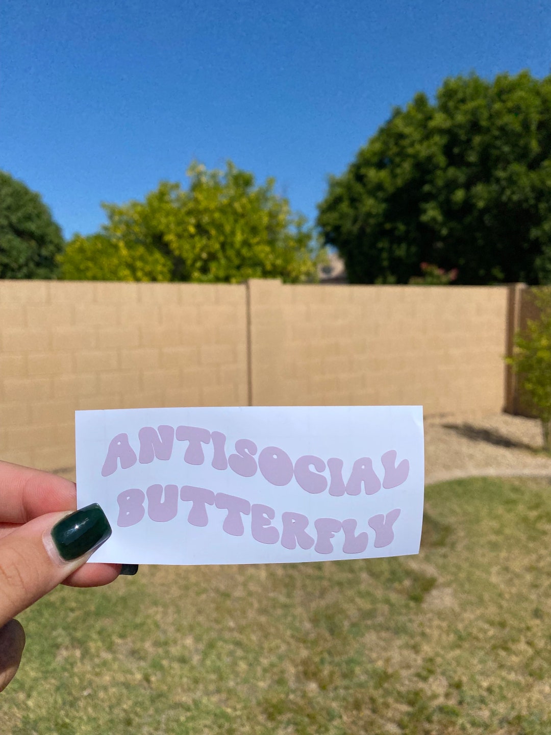 Antisocial Butterfly Sticker, Vinyl Decal, Vinyl Stickers, Car Decals ...