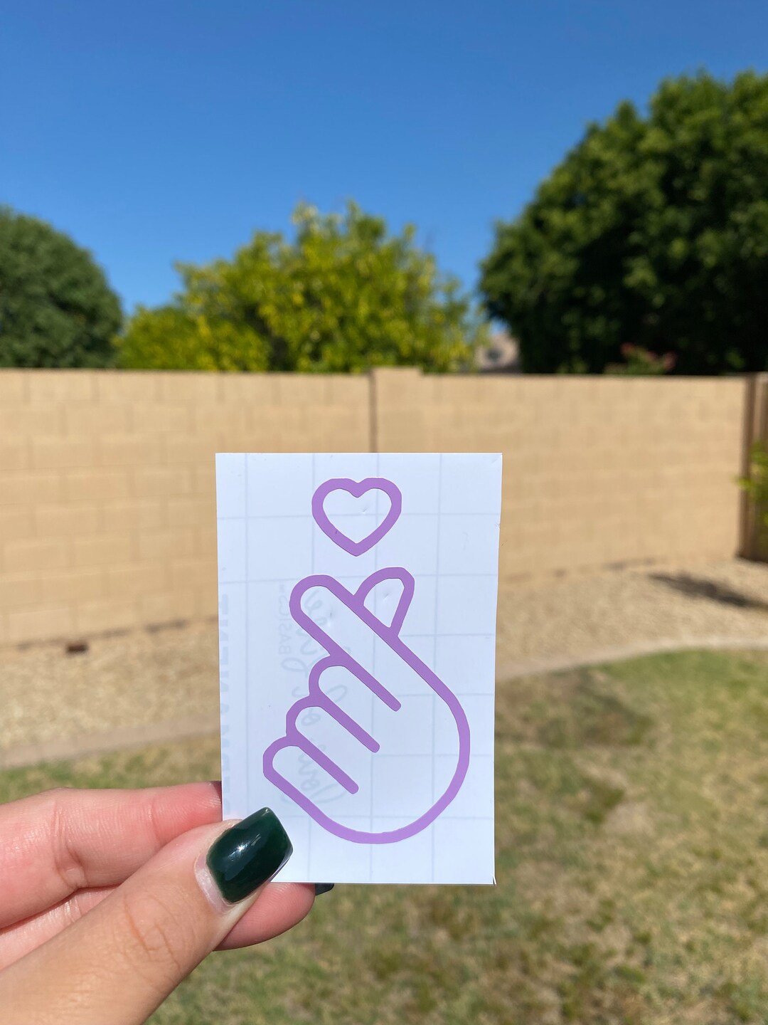 Finger Heart Sticker, Vinyl Stickers, Korean Stickers, Kpop Stickers ...