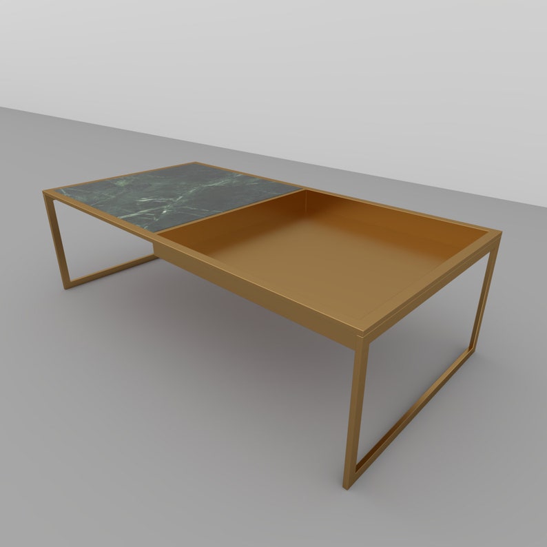 3D Sketchup Model of a Gold and Marble Table - Etsy