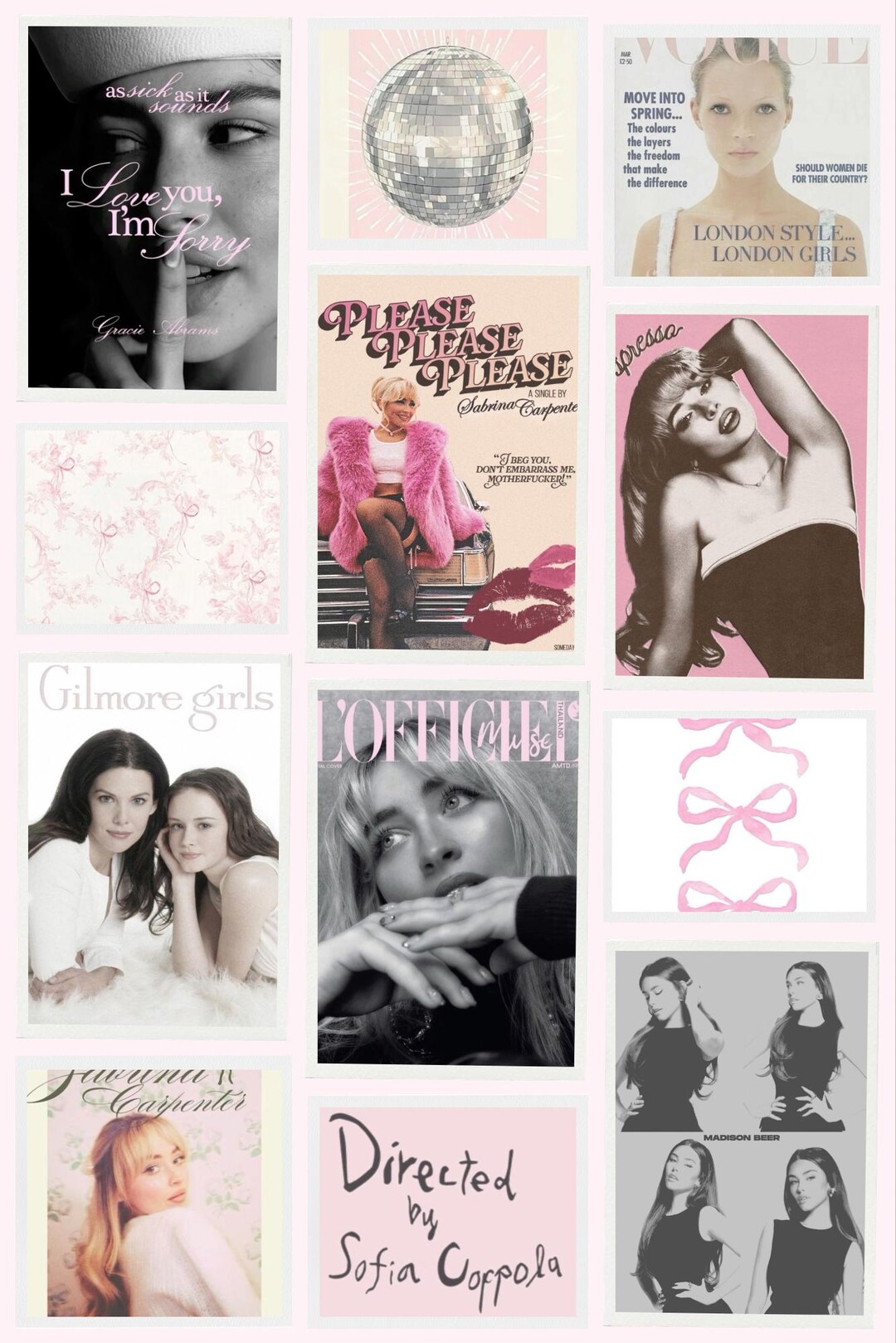 60 Coquette Poster Picture Collage, Dreamy Coquette Aesthetic Wall Art ...