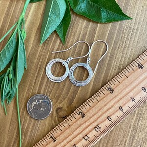50th Birthday Earrings, Sterling Silver 5 Circles Small Hoops With ...