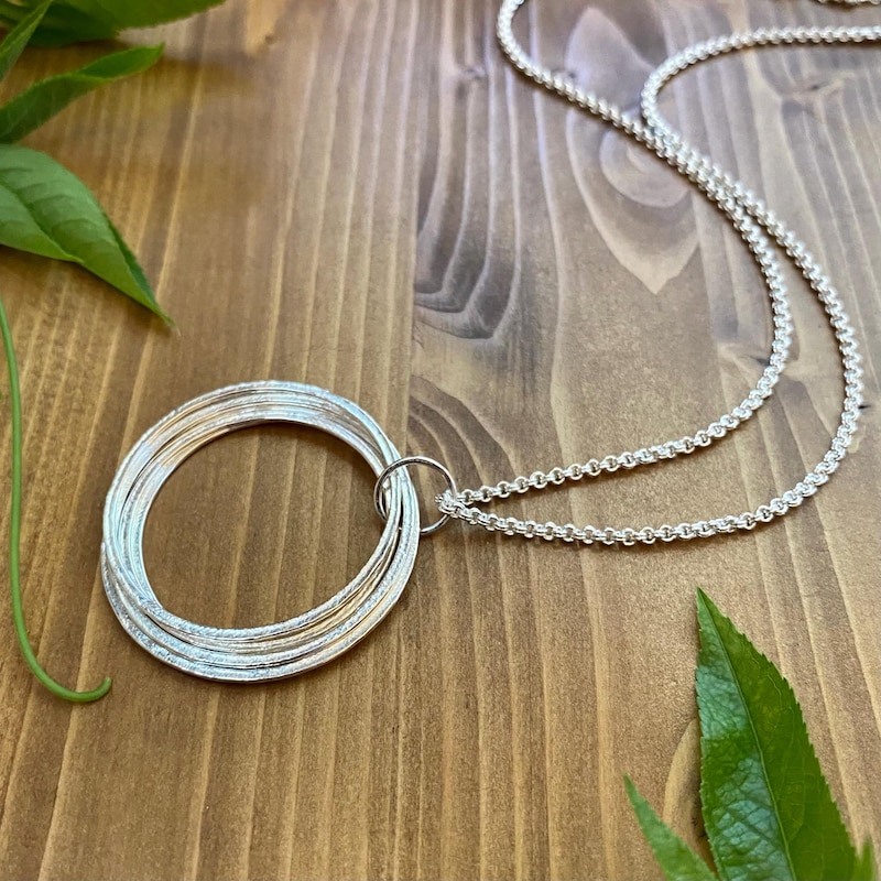 5 Rings Necklace - Etsy