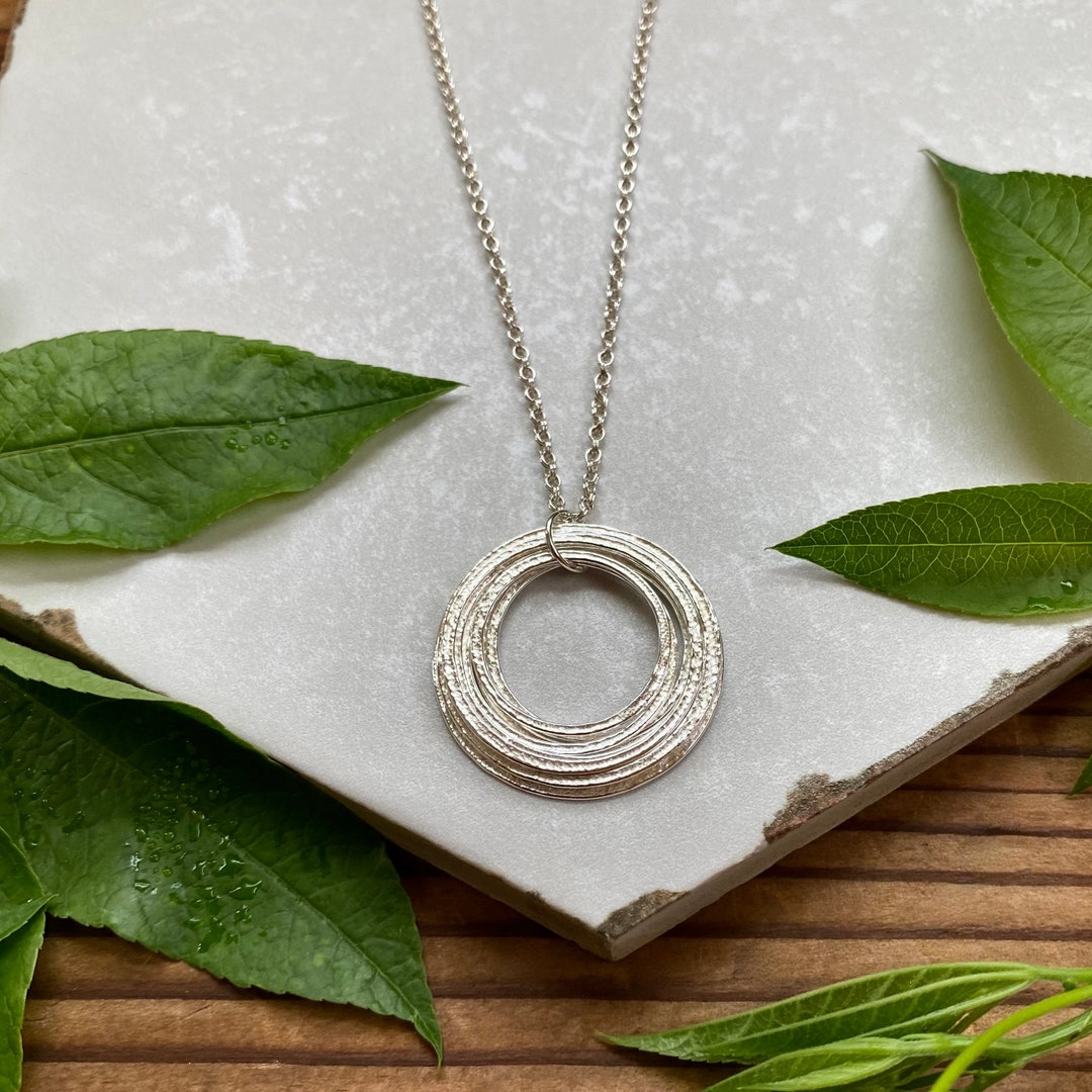 9 Circle 90th Birthday Milestone Necklace Mid Size - Etsy