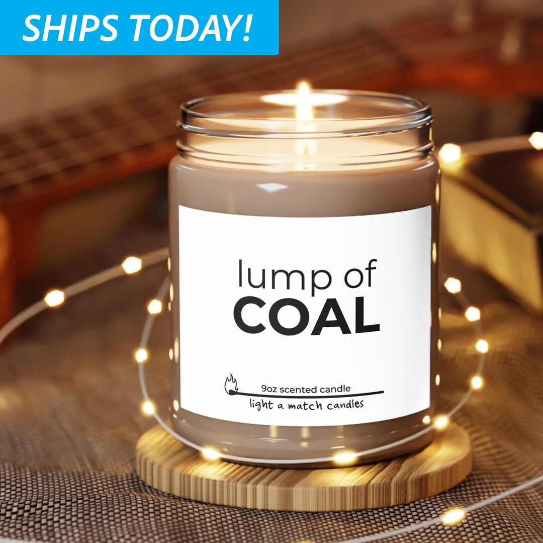 Lump of Coal Christmas Holiday Joke Gift Funny Candle Gift for Dad ...