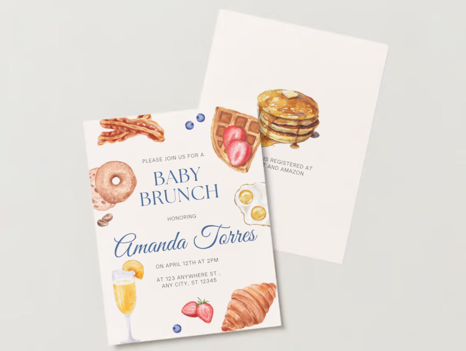 Baby Brunch Baby Shower Invitation, Digital Download, Customizable ...
