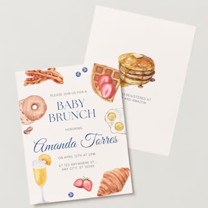 Baby Brunch Baby Shower Invitation, Digital Download, Customizable ...