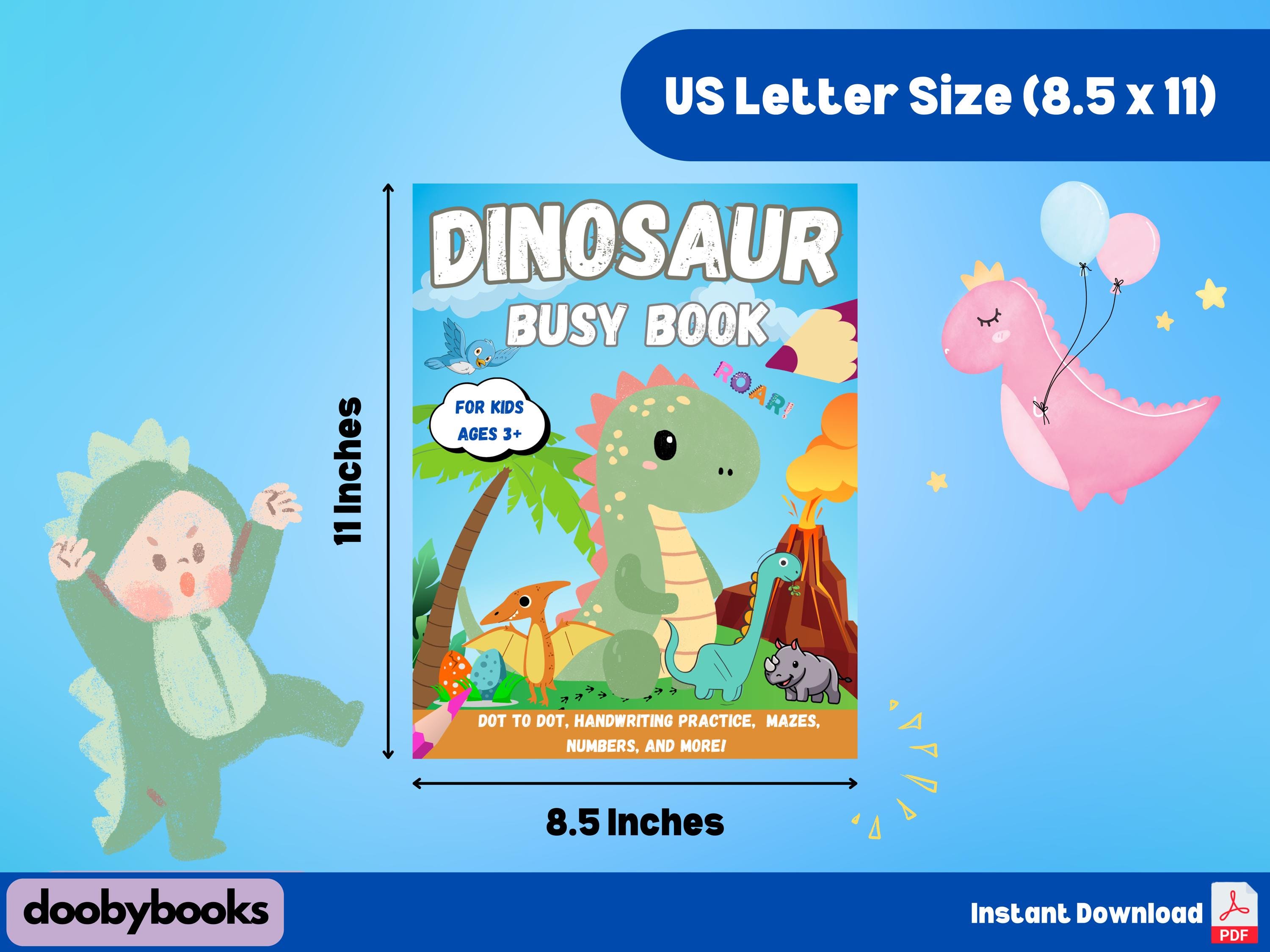 Dinosaur Busy Book, Printable, Toddler Activities, Dinosaur Activity ...