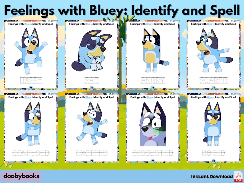 Bluey Busy Book, Printable, Toddler Activities, Bluey Activity Book ...
