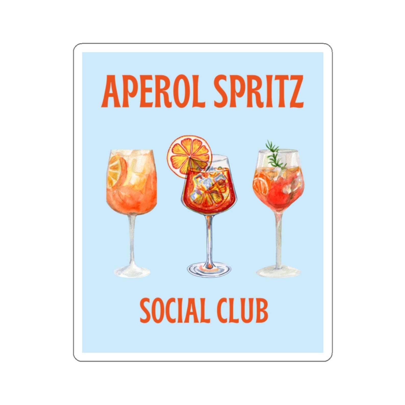 Aperol Spritz Social Club Sticker - Etsy