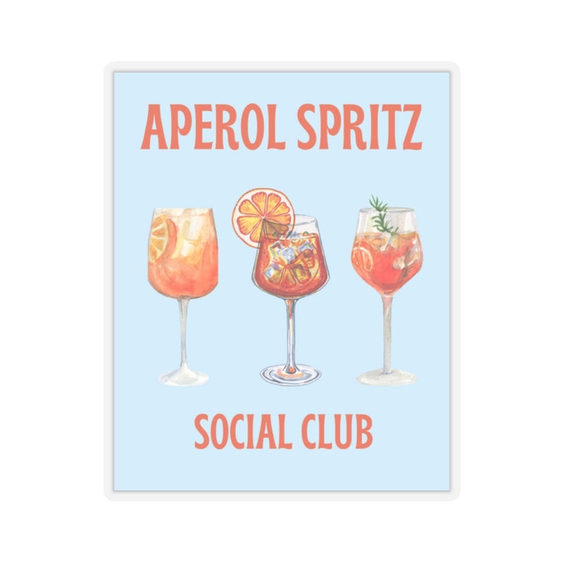 Aperol Spritz Social Club Sticker - Etsy