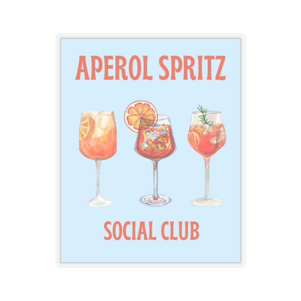 Aperol Spritz Social Club Sticker - Etsy
