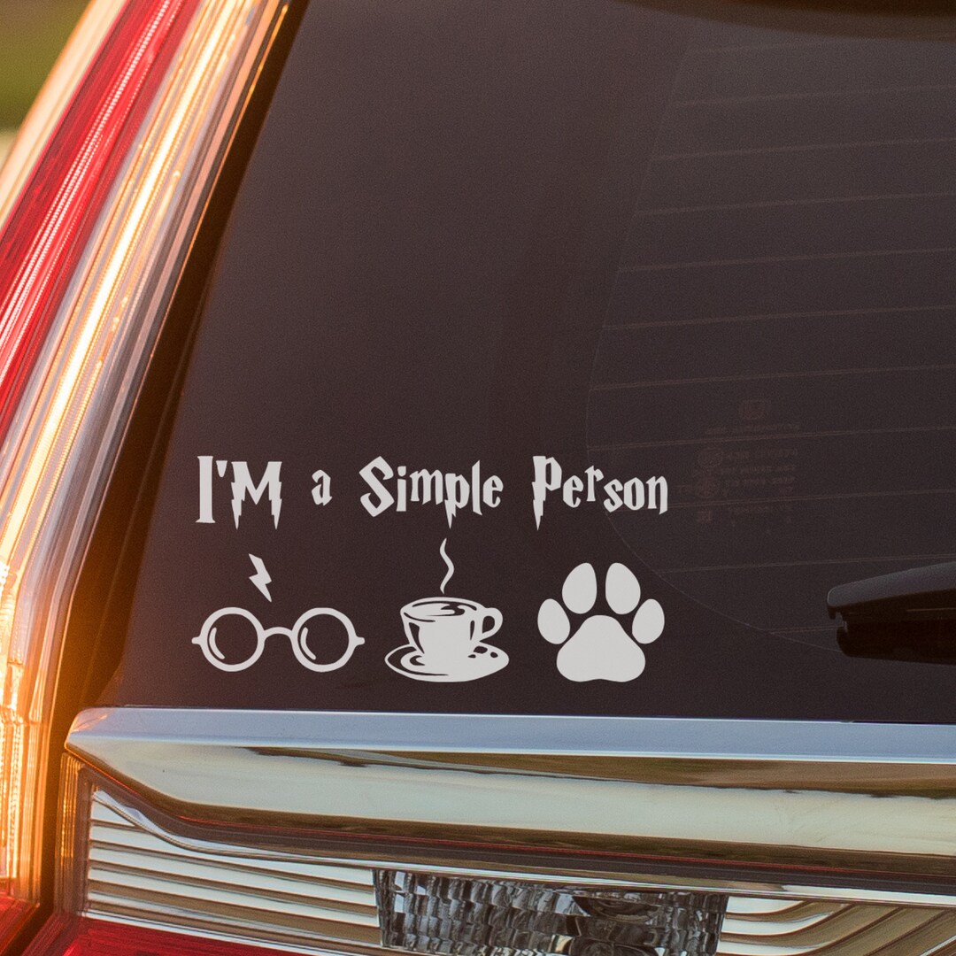 Harry Potter Car Decal, I'm a Simple Person Decal - Etsy
