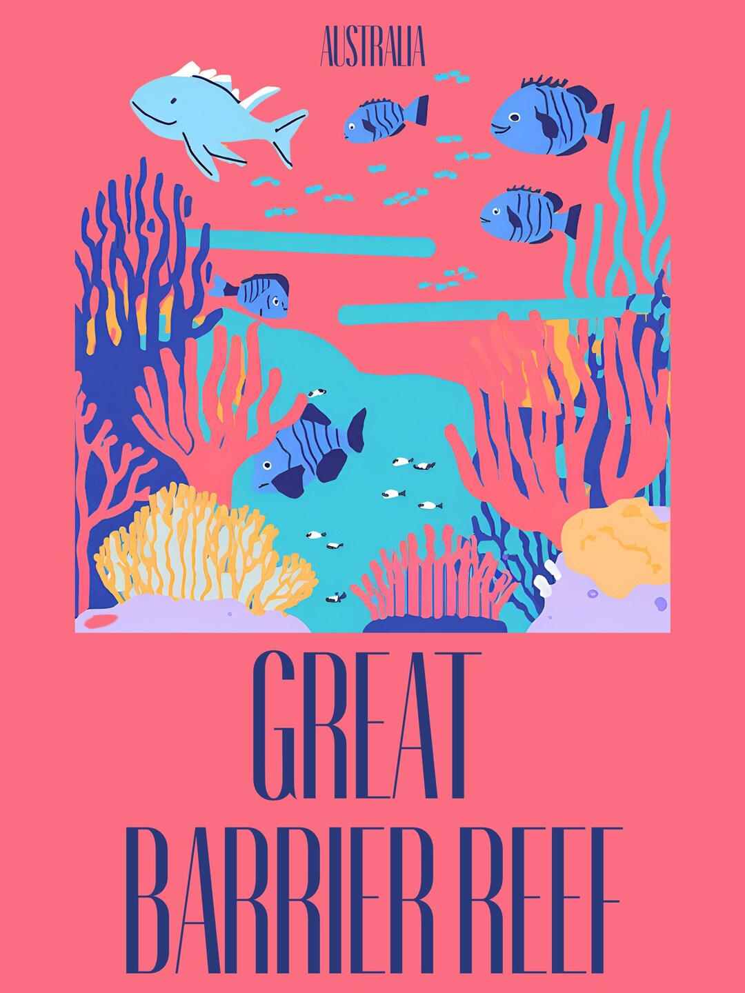 Great Barrier Reef Poster for Wall Decor Living Room or Bedroom - Etsy