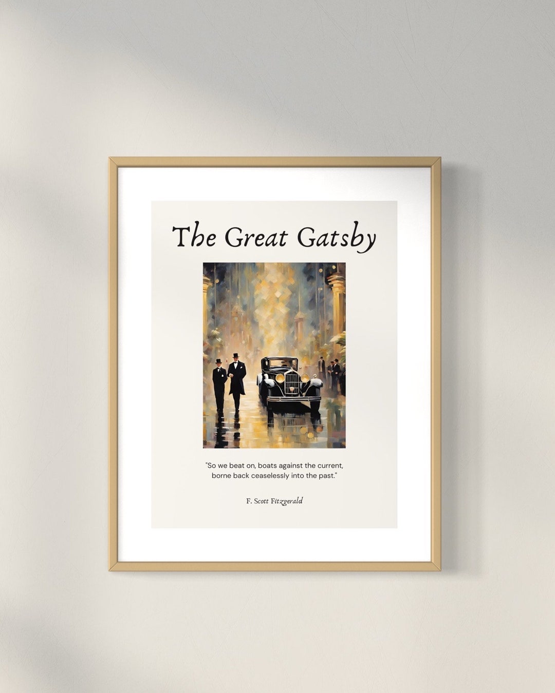 Great Gatsby Classic Book Poster for Wall Art - Etsy