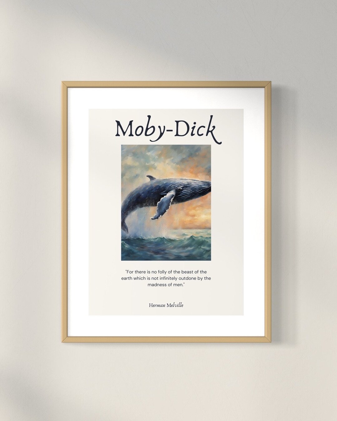 Moby-dick Poster for Wall Decor Living Room or Bedroom - Etsy