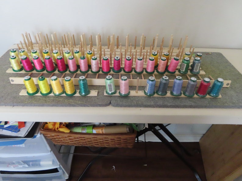 92 Spool Thread Rack - Magnetic/adjustable Shelving - 2" Spacing for ...