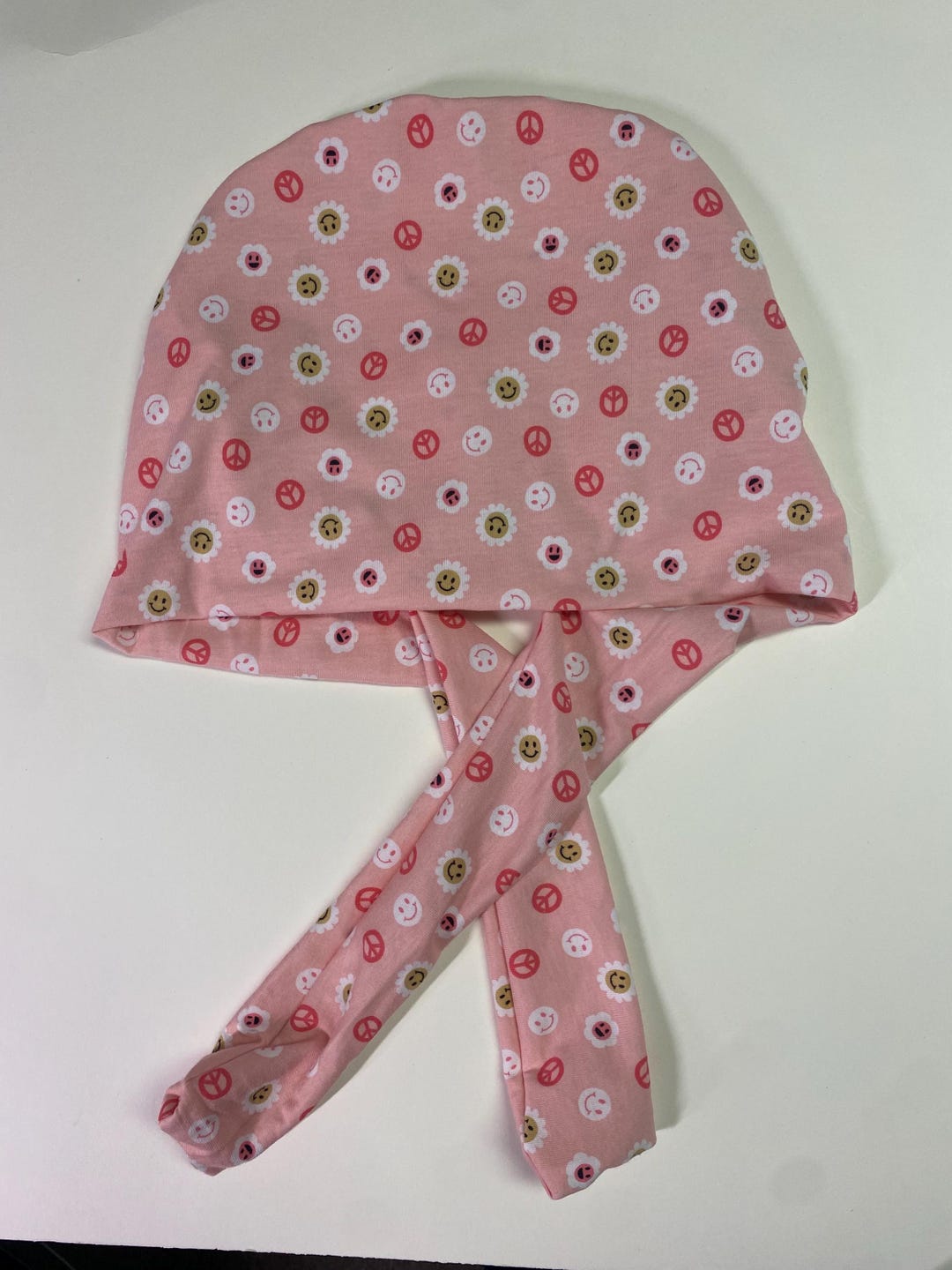Scrub Cap, Surgical Cap, Smiley Cap, Peace and Smiles Cap, Stretchy ...