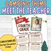 Camping Adventure Theme Meet the Teacher Canva Template Instant ...