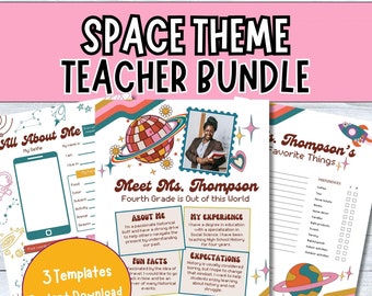 Camping Theme Teacher Printable Bundle Meet the Teacher Canva Template ...