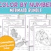 Christmas Color by Number Printable Math Activity for Kindergarten 1st ...
