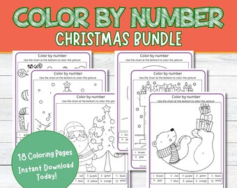 Color by Number Double Digit Addition Christmas Activity 2nd Grade Math ...