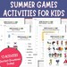 Summer Games Activities for Kids United States Worksheets Paris Games ...