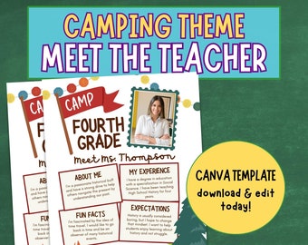 Printable Pencil Topper Camping S'mores Theme // Meet the Teacher Gift ...