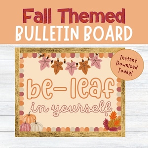Printable Fall Bulletin Board for Classroom Motivational Affirmation ...