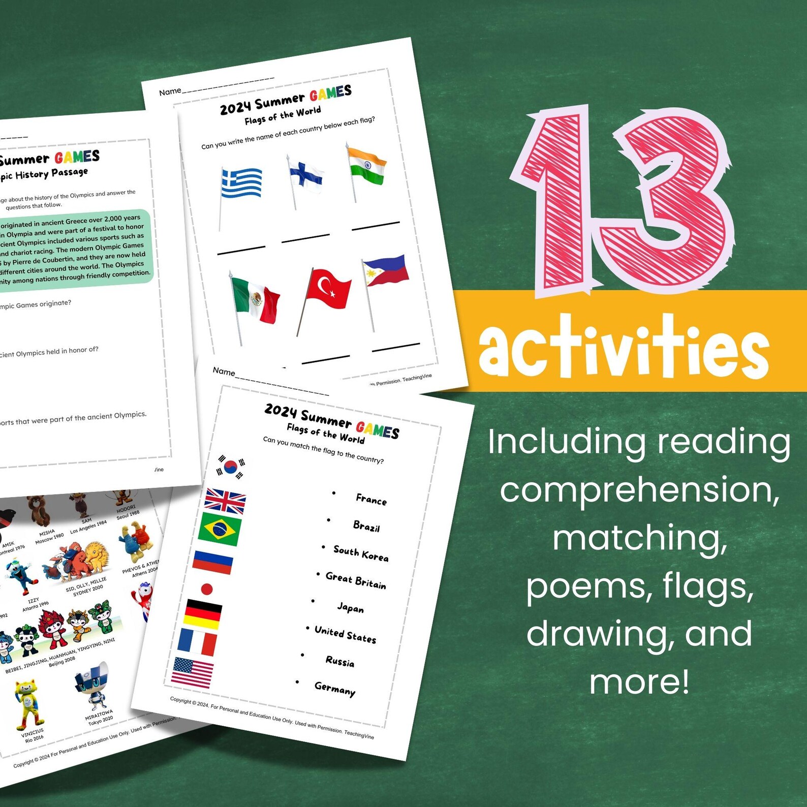 Summer Games Activities for Kids United States Worksheets Paris Games ...