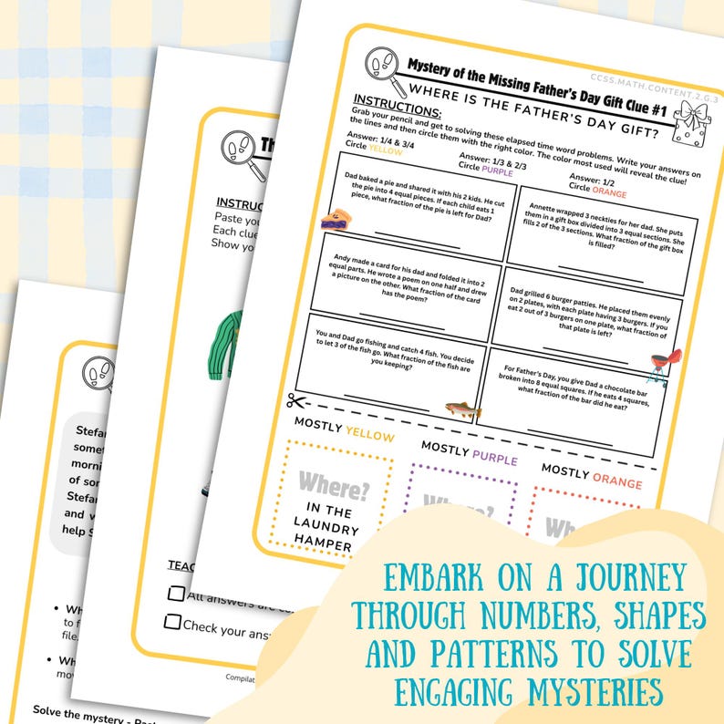 2nd Grade Math June Mystery Activities | Detective Games - Etsy Australia