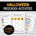 Preschool Halloween Printable Worksheet Activity Bundle for Kids Fun ...