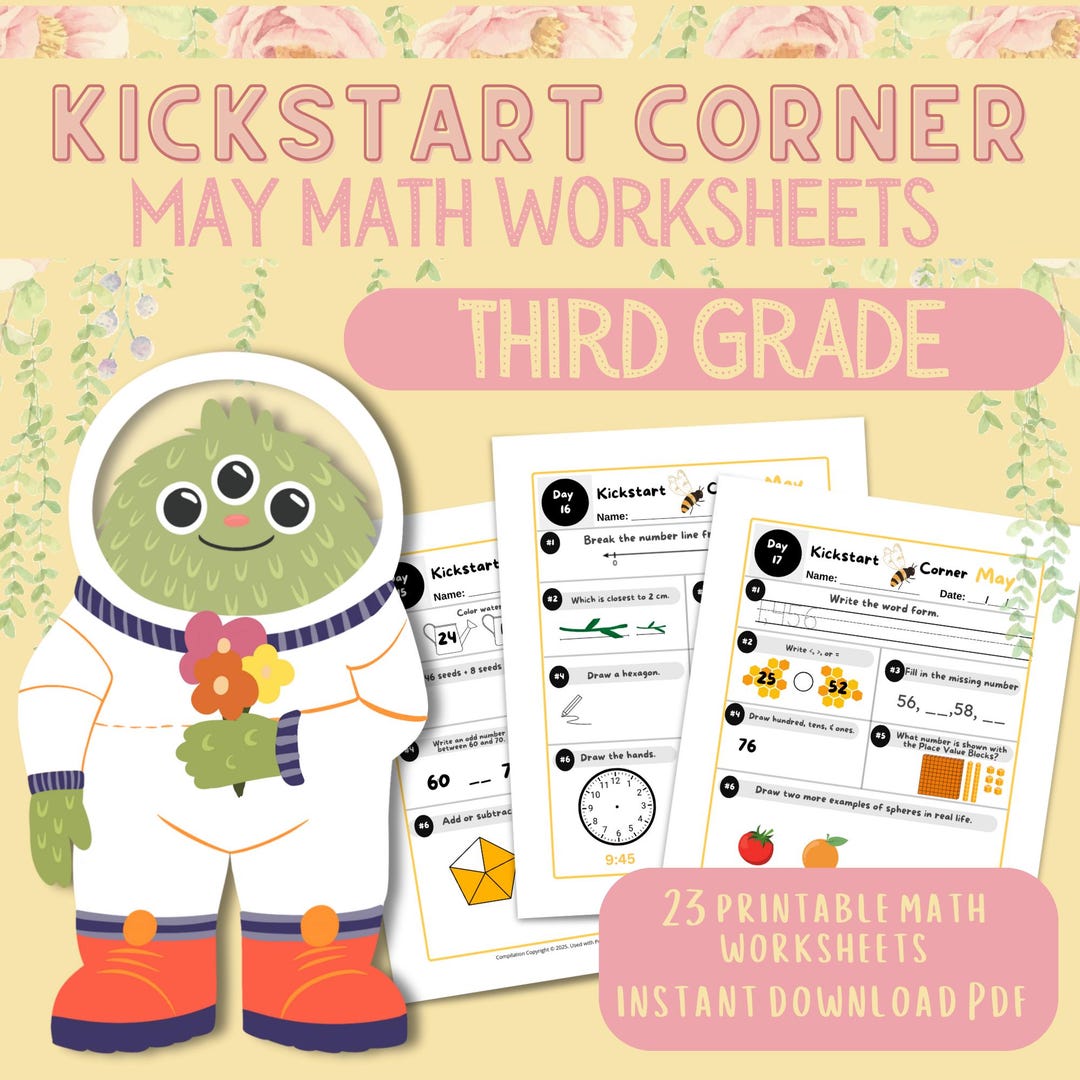 25 Third Grade Math Worksheets for May - Printable Math Worksheet ...