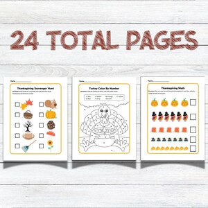 Thanksgiving Printable Worksheet Activity Bundle for Kids Printable Fun ...