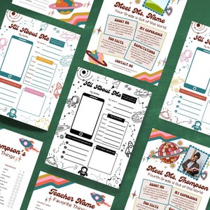 Outer Space Theme Teacher Printable Bundle Meet the Teacher Canva ...