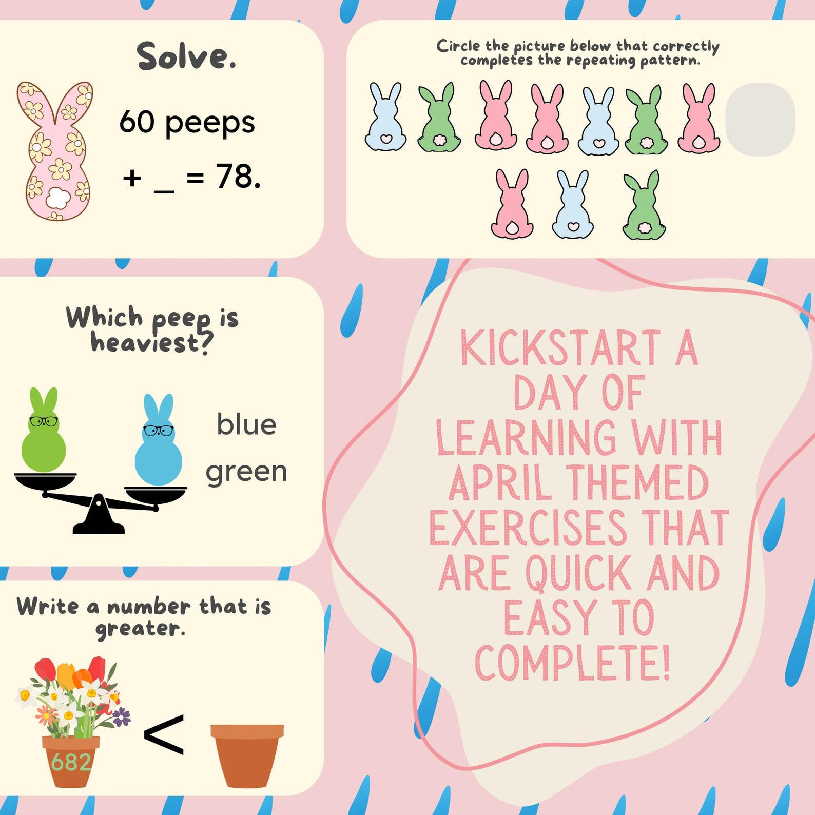 25 2nd Grade Math Worksheets for April - Kickstart Corner, Printable ...