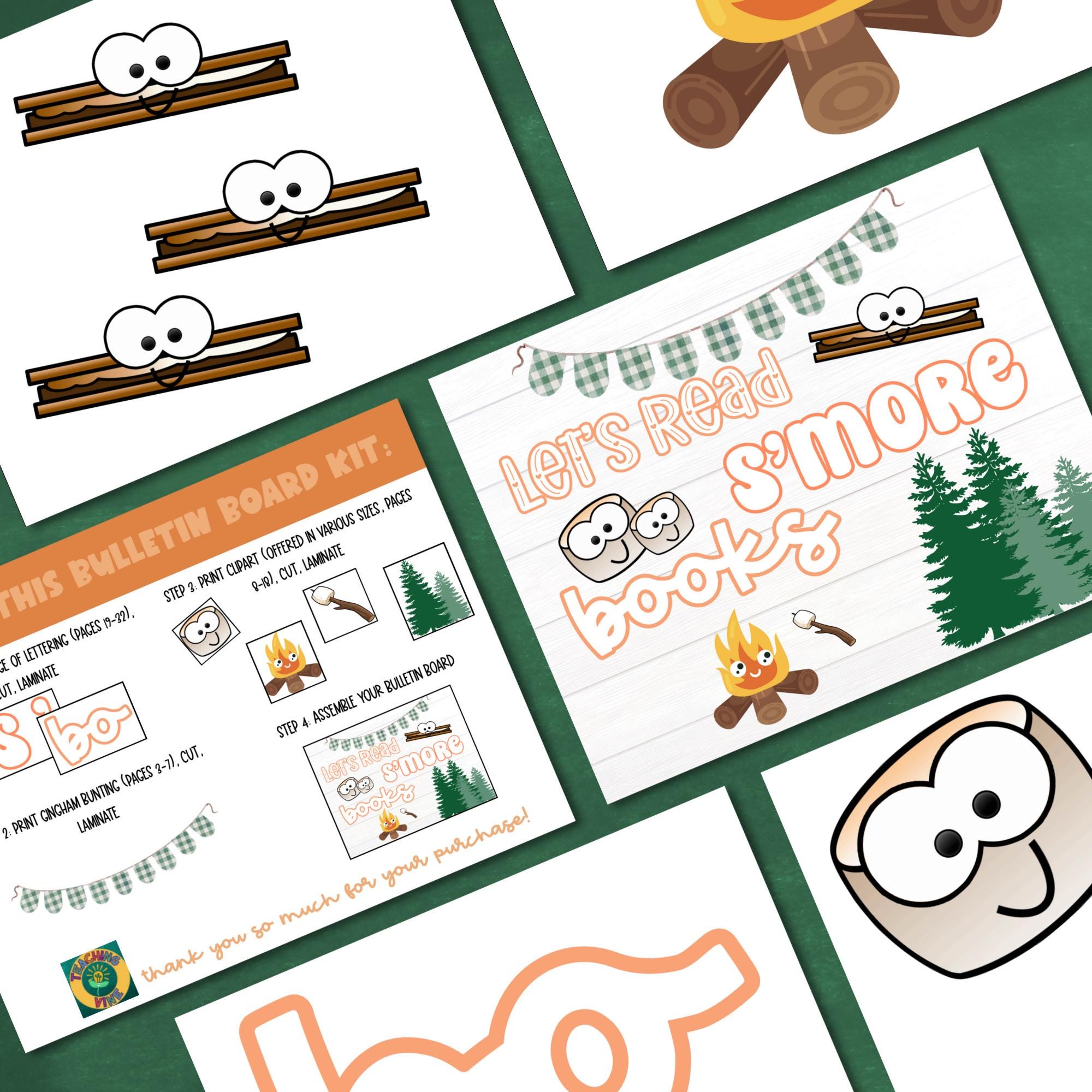 Let's Read S'more Books Printable Fall Bulletin Board Kit for Classroom ...