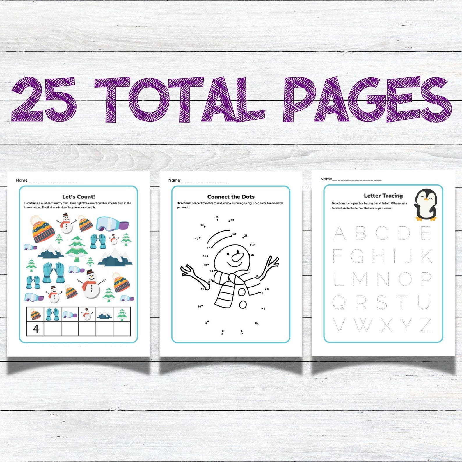 Winter Break Activity Packet for Kids Printable Fun Holiday Party ...