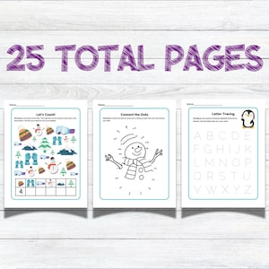 Prek-k Winter Break Activity Packet | Creative Projects - Etsy