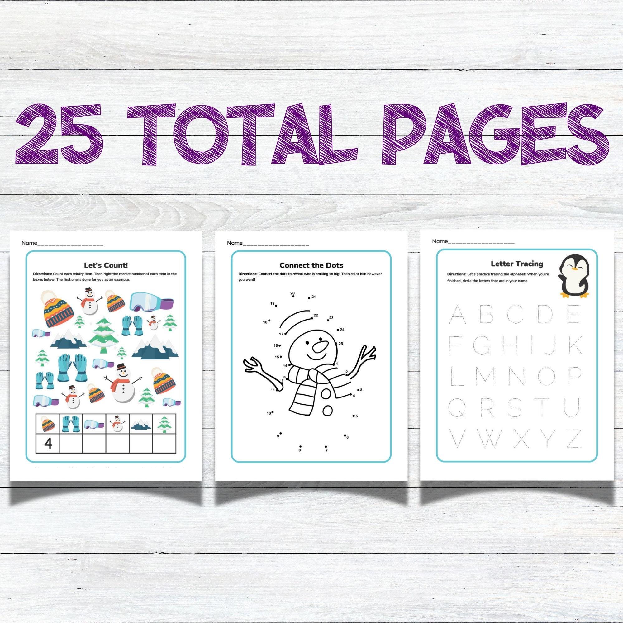 Winter Break Activity Packet for Kids Printable Fun Holiday Party ...