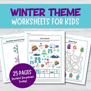 Prek-k Winter Break Activity Packet | Creative Projects - Etsy
