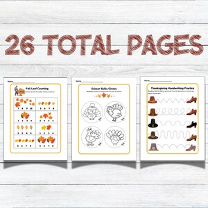 Preschool Thanksgiving Printable Activity Packet for Kids Printable Fun ...